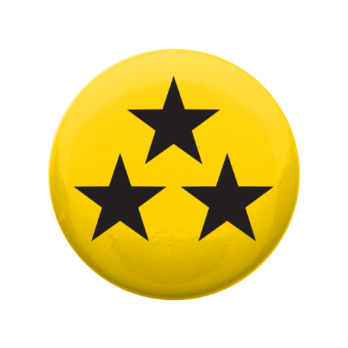 Three Star Button Badge - ML Badges