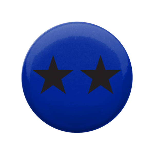 Two Star Button Badge - ML Badges