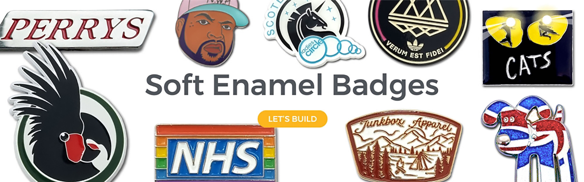 Custom Design and Manufacture Soft Enamel Badges